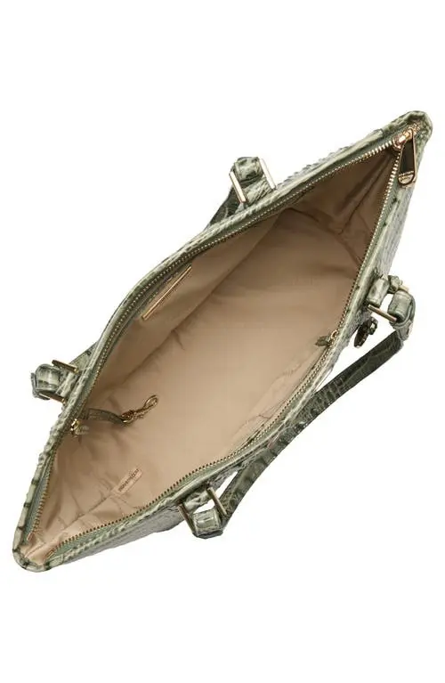 Brahmin Medium Asher Croc Embossed Leather Tote - Softgrass