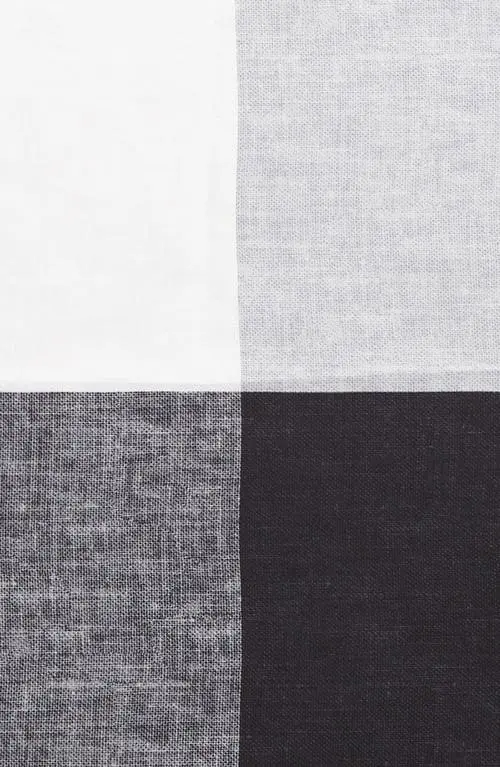 Nordstrom Colorblock Silk Pocket Square - Black