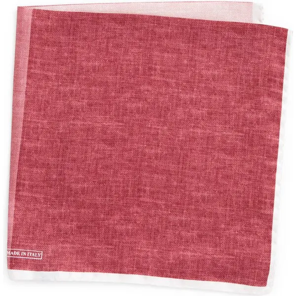 Nordstrom Colorblock Silk Pocket Square - Pink