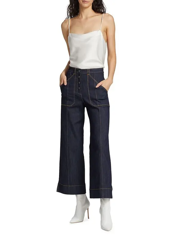 Cinq À Sept Benji Mid-rise Wide-leg Jeans