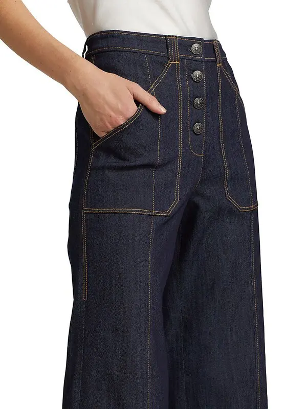 Cinq À Sept Benji Mid-rise Wide-leg Jeans