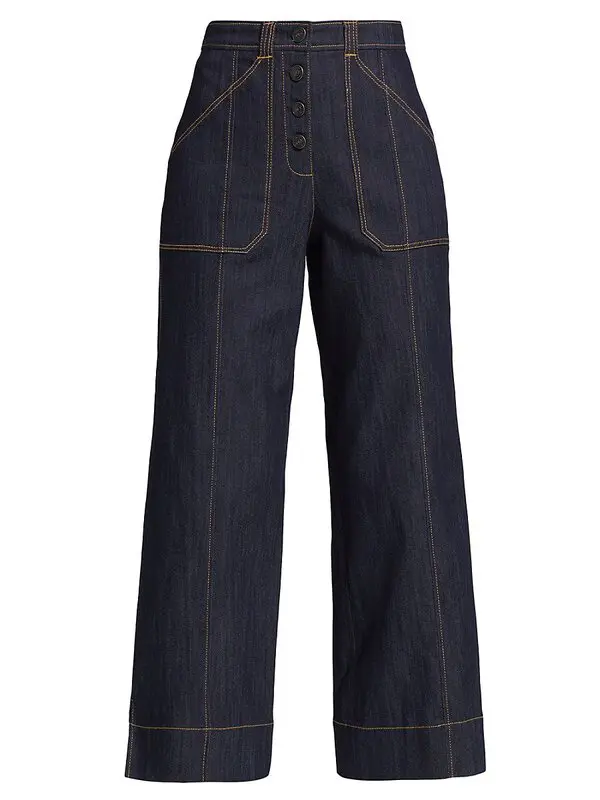 Cinq À Sept Benji Mid-rise Wide-leg Jeans