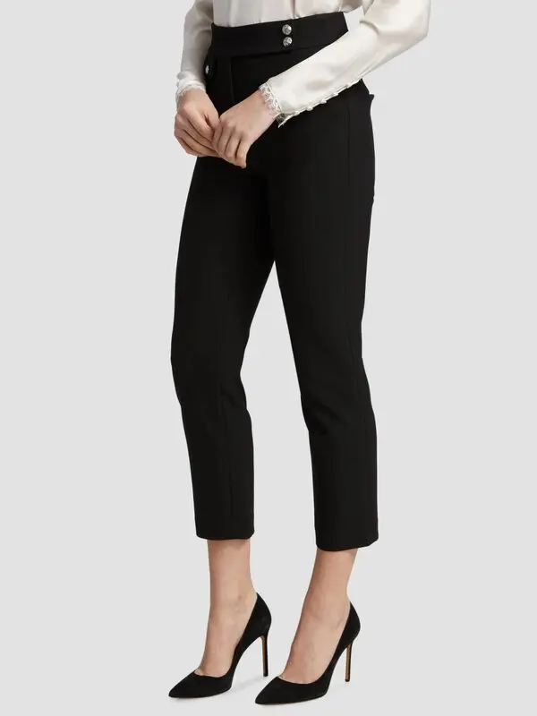 Veronica Beard Renzo Ankle Crop Pants - Black