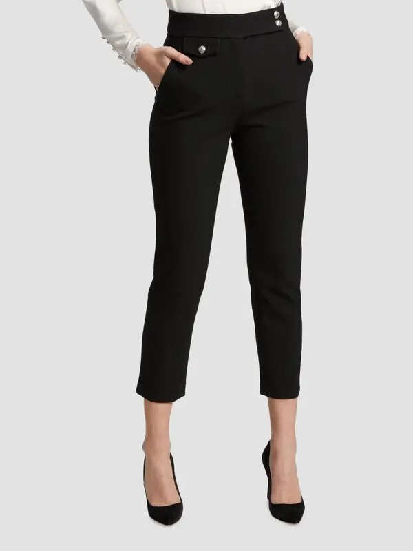 Veronica Beard Renzo Ankle Crop Pants - Black