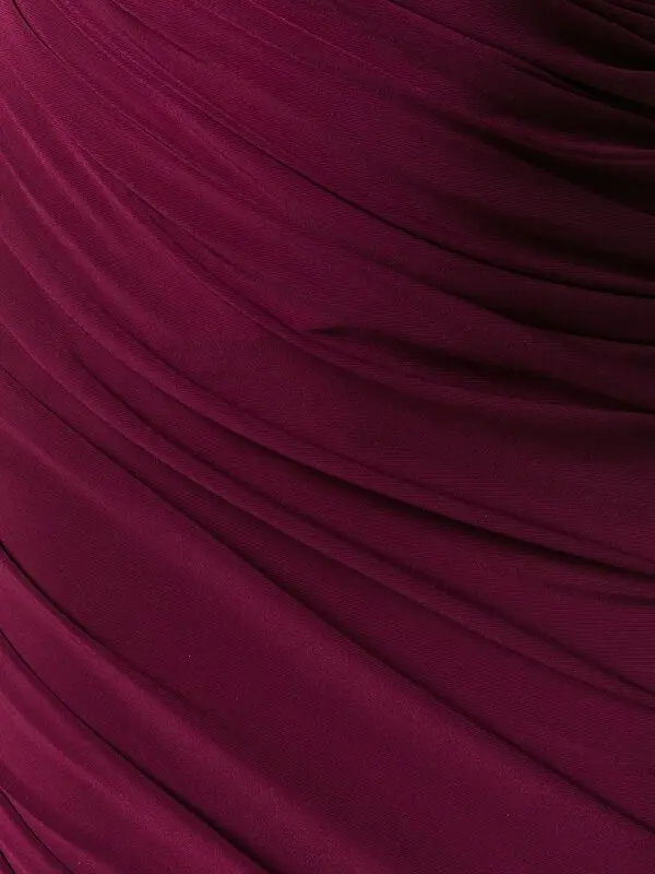 Norma Kamali Ruched Tube Cocktail Dress - Red