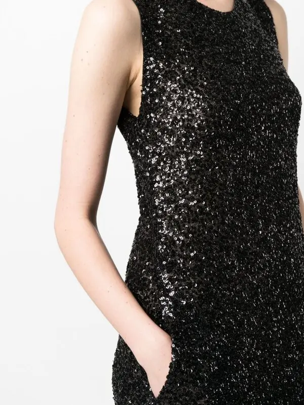 Norma Kamali Sequin-embellished Swing Dress