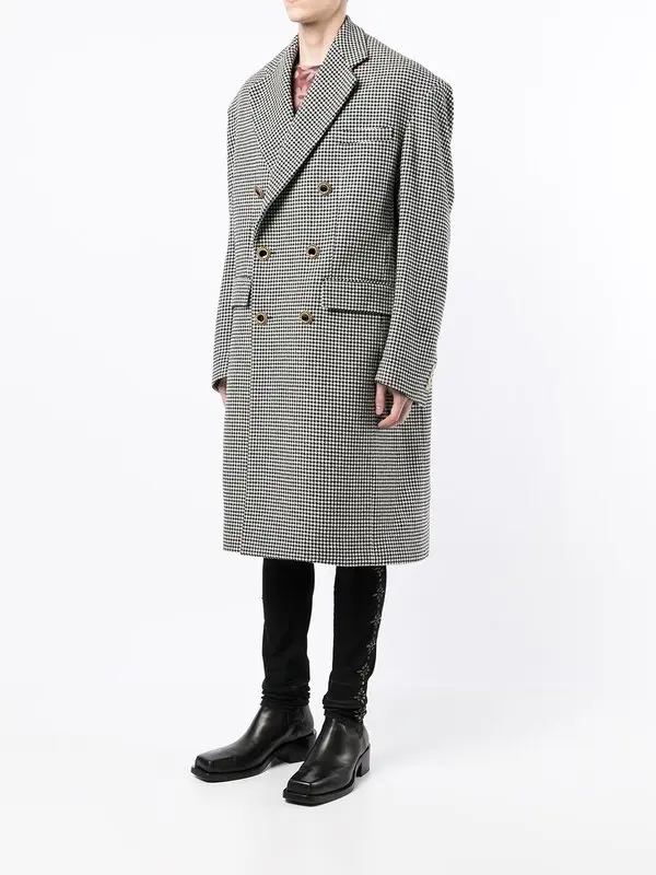 COOL T.M Houndstooth-print Wool Coat