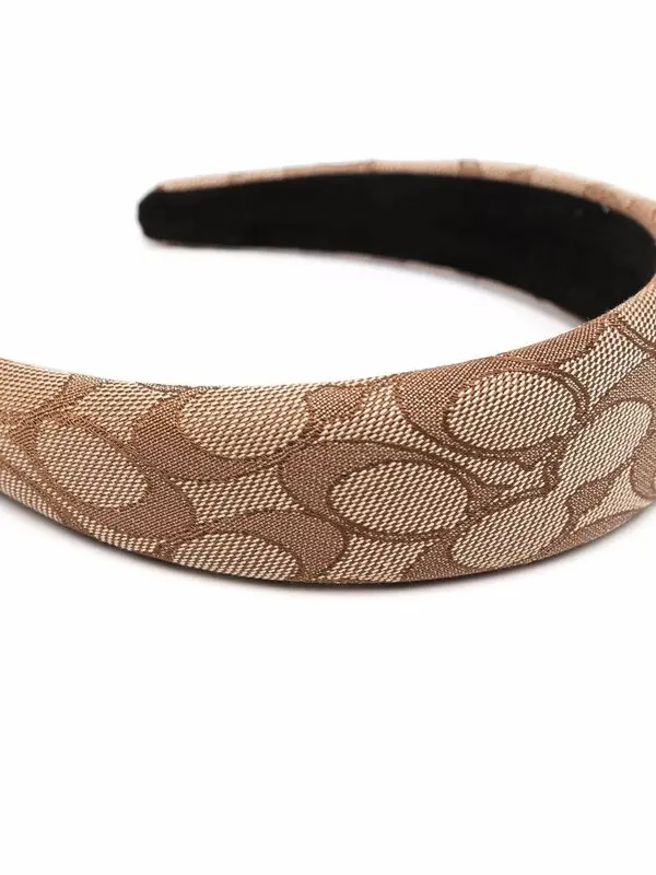 COACH Signature Logo Padded Headband