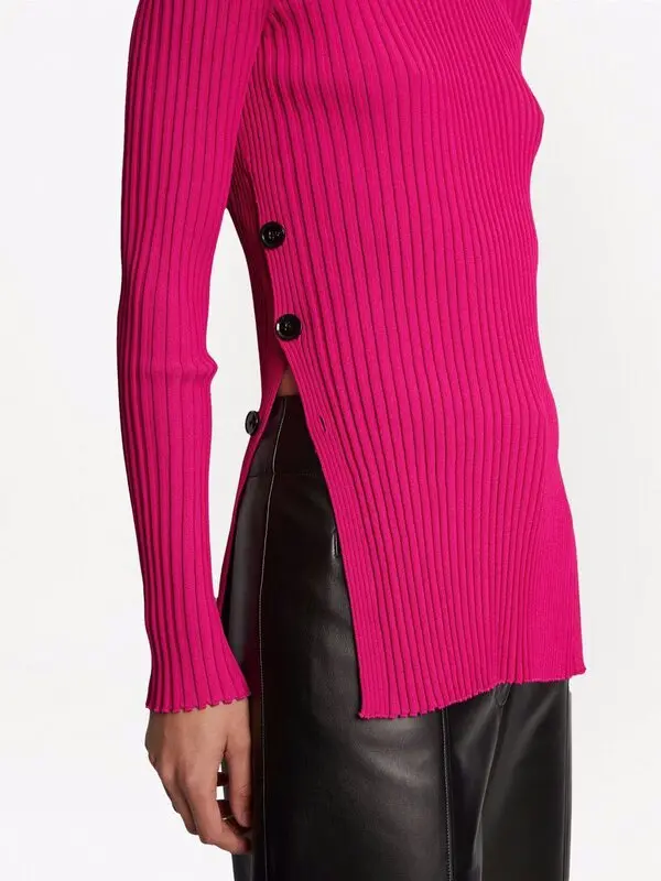 Proenza Schouler Ribbed-knit Jumper With Button Detail