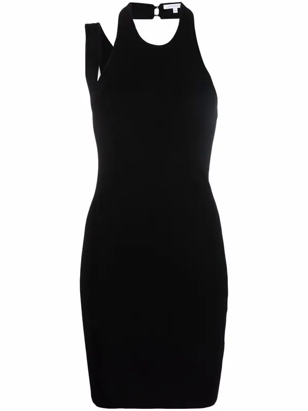 Patrizia Pepe One-shoulder Halterneck Mini Dress