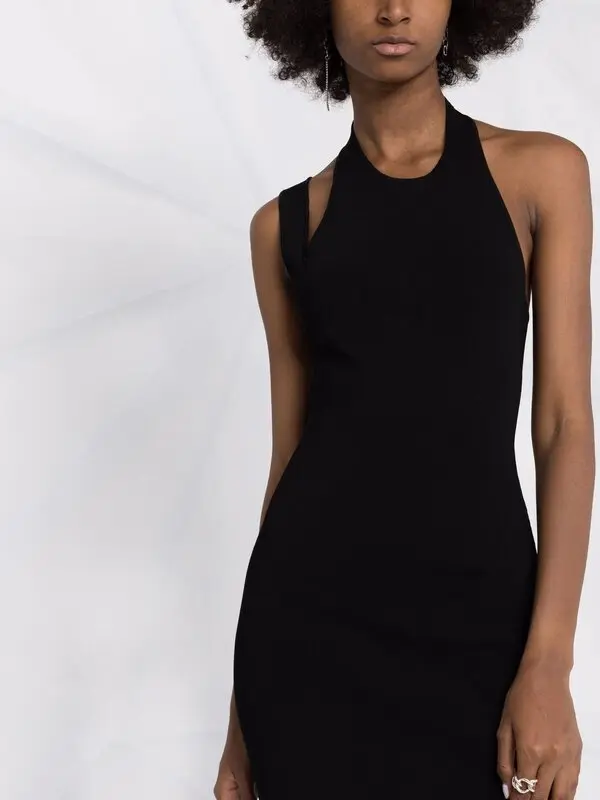 Patrizia Pepe One-shoulder Halterneck Mini Dress