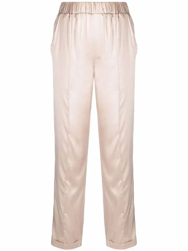 Max & Moi Elasticated-waistband Silk Trousers