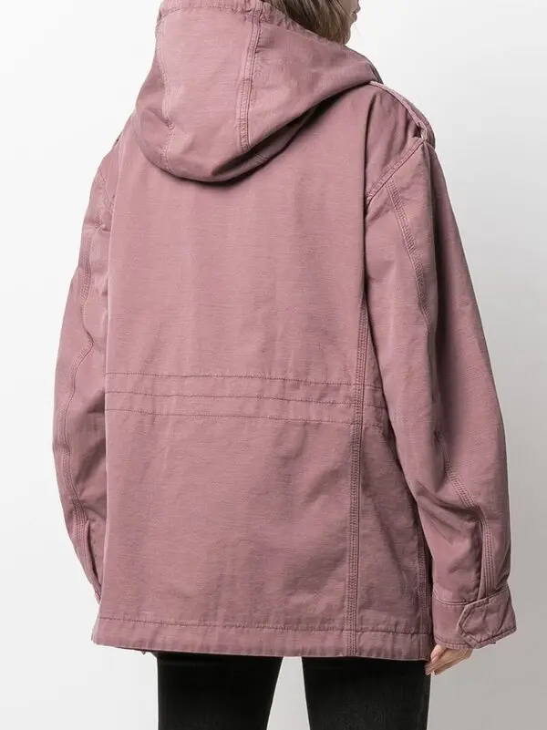 DIESEL® Cotton-linen Blend Cargo Pocket Hooded Jacket