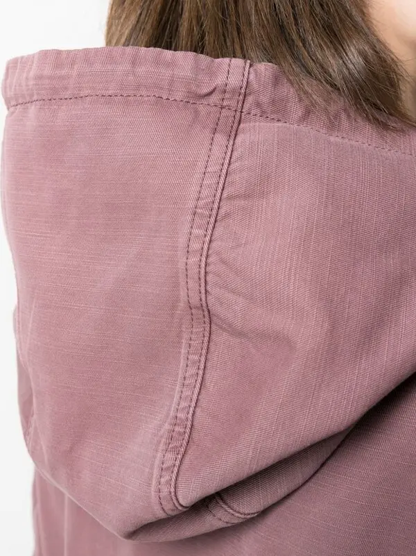 DIESEL® Cotton-linen Blend Cargo Pocket Hooded Jacket