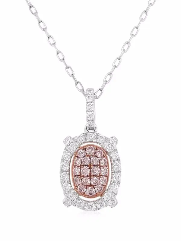 HYT JEWELRY Platinum Argyle Pink Diamond Pendant Necklace - Silver
