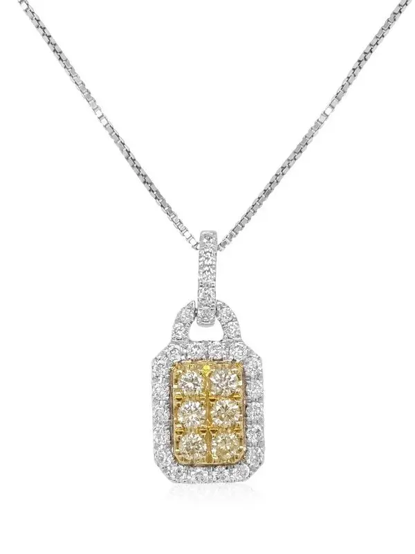 HYT JEWELRY Platinum And Diamond Pendant Necklace - Silver