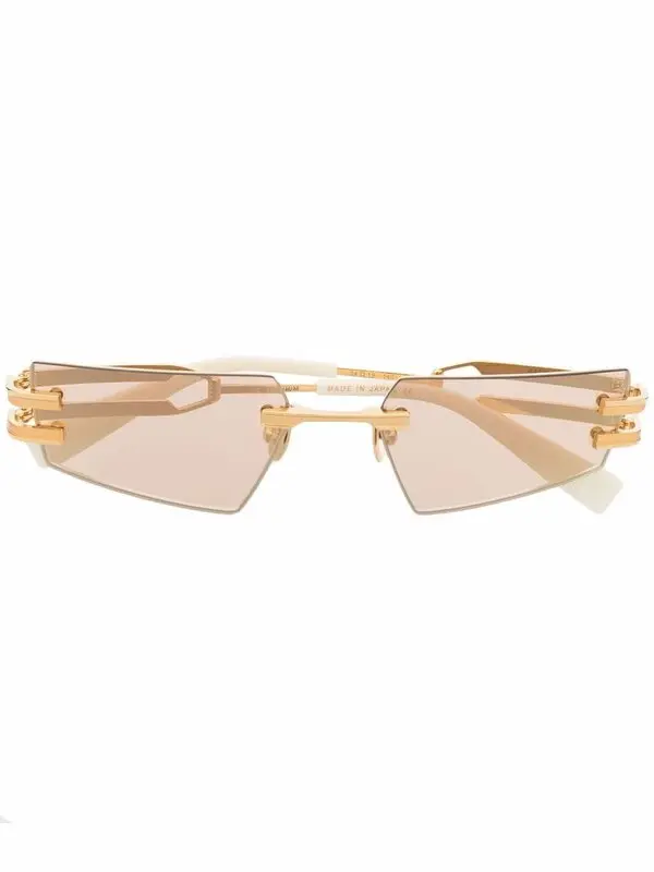 Balmain Geometric Sunglasses - Gold