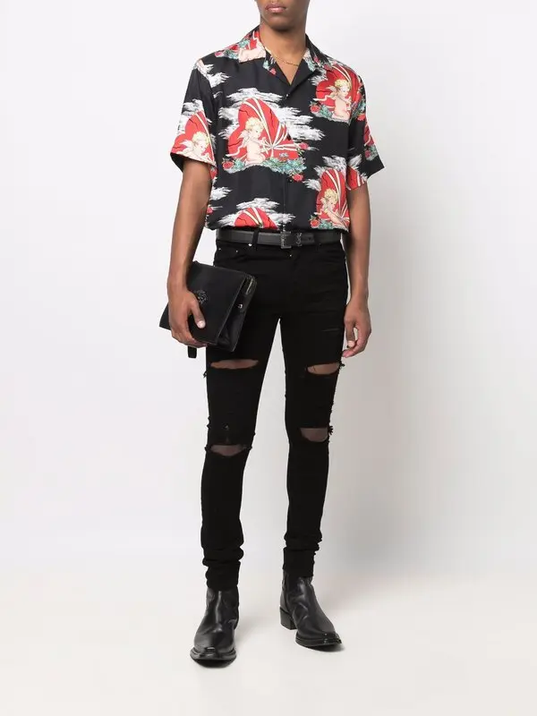 Amiri Distressed-effect Skinny Jeans