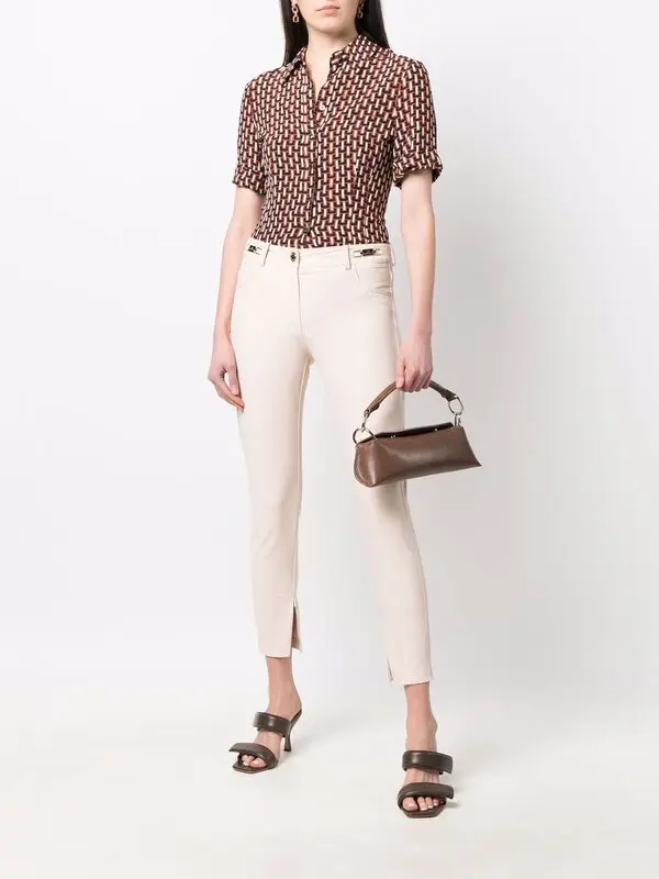 Elisabetta Franchi Logo-plaque Detail Trousers