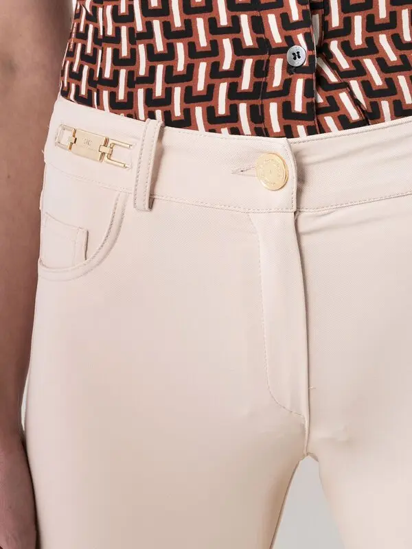 Elisabetta Franchi Logo-plaque Detail Trousers