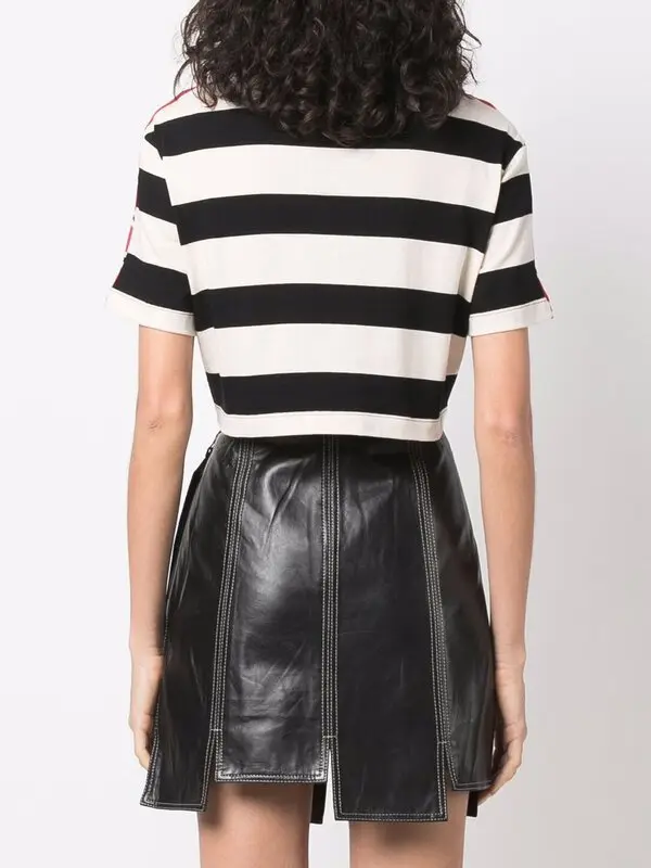 MSGM Striped Tie-waist T-shirt