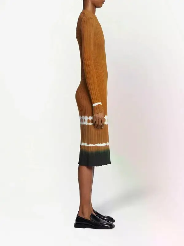 brown and white tie dye dress Haute Hippie
