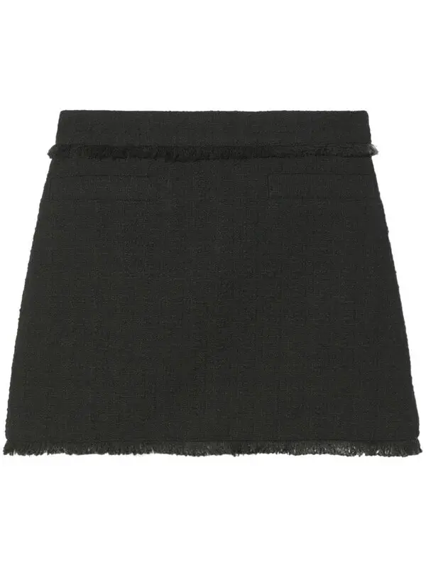 Proenza Schouler White Label Tweed Knitted Mini Skirt - Black