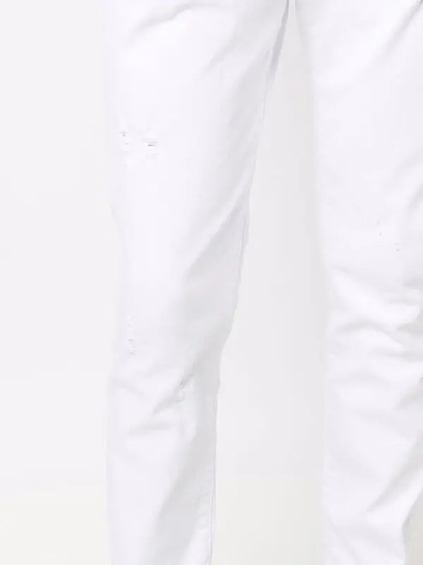 Philipp Plein Embroidered-logo Slim-fit Jeans - White