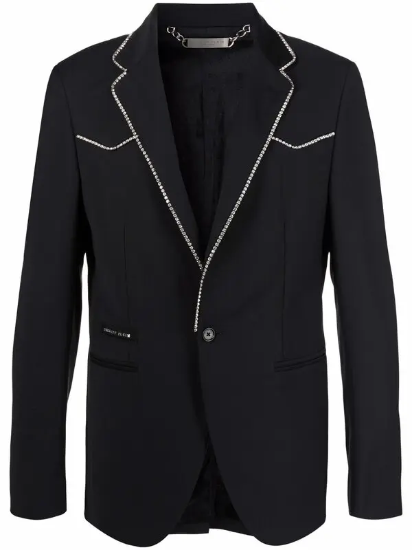 Philipp Plein Strass Embellished Blazer