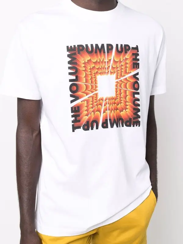 COUNTY OF MILAN Pump Up The Volume Slogan T-shirt