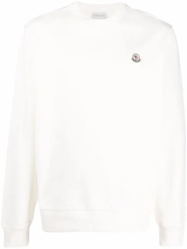 Moncler Logo Patch Sweatshirt - White