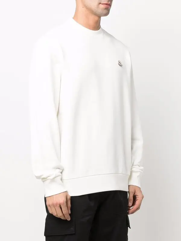 Moncler Logo Patch Sweatshirt - White