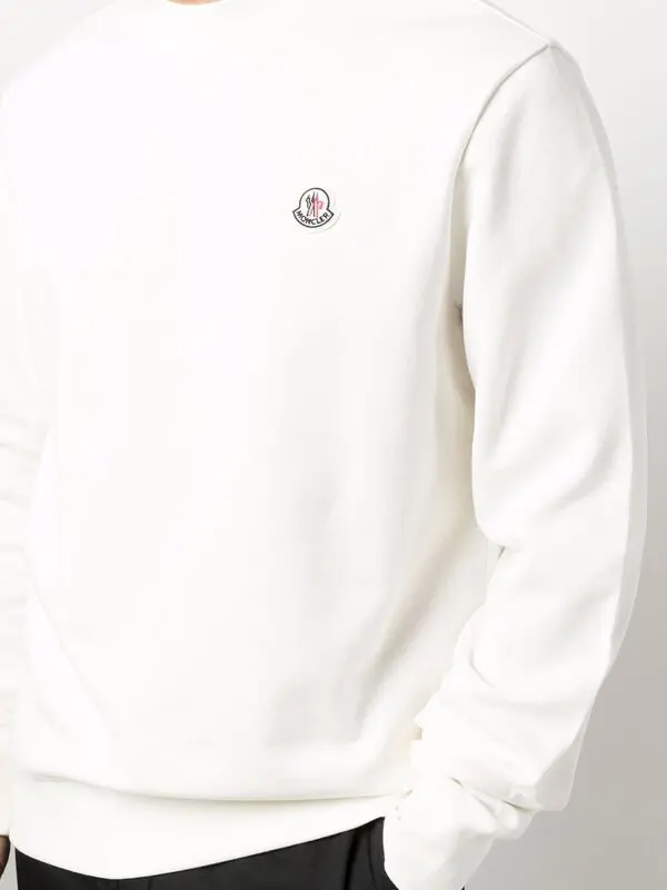 Moncler Logo Patch Sweatshirt - White
