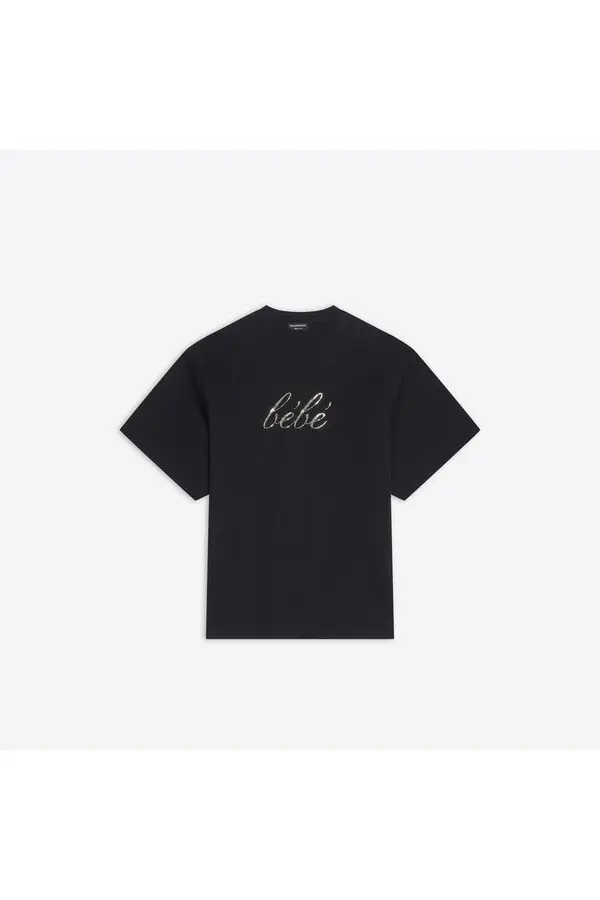 Balenciaga BéBé Worn-Out T-Shirt - Black | Editorialist