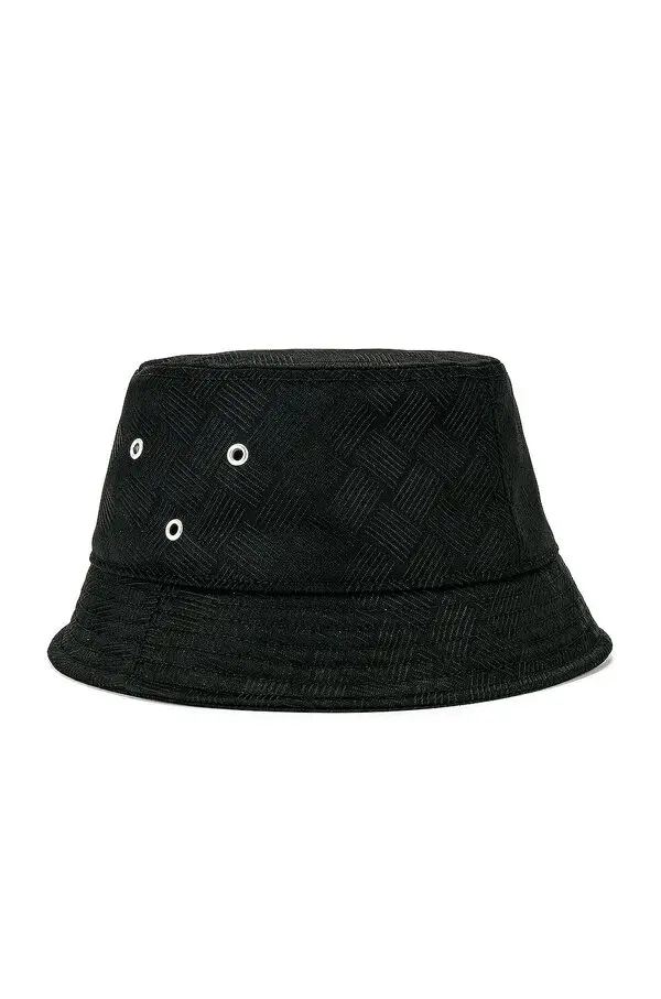 Bottega Veneta Jacquard Intreccio Hat - Black