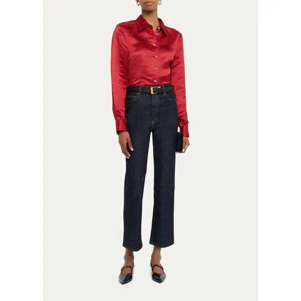 Khaite Abigail Straight-leg Ankle Jeans