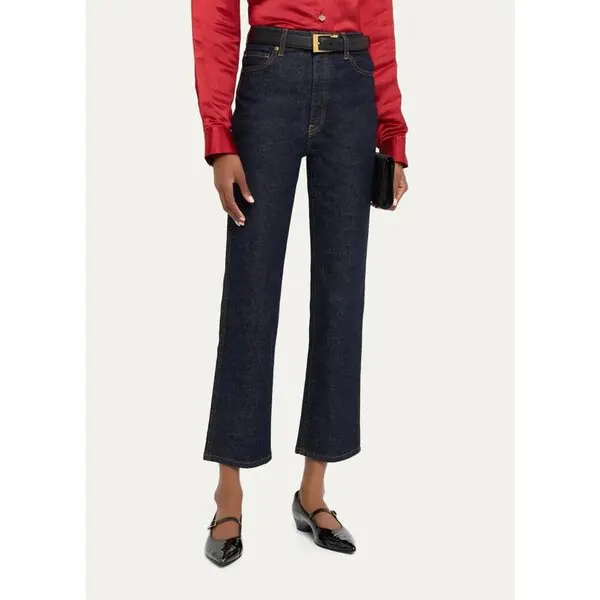 Khaite Abigail Straight-leg Ankle Jeans