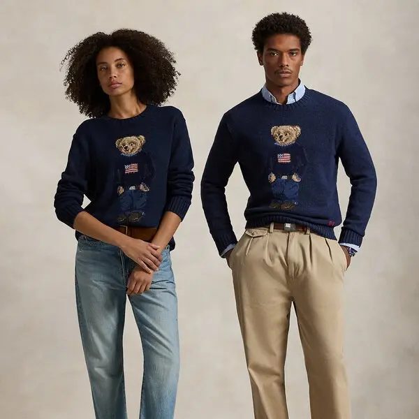 Ralph Lauren Polo Bear Cotton-linen Sweater - Navy