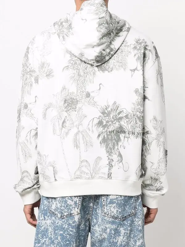 IH NOM UH NIT Graphic Palm-print Hoodie