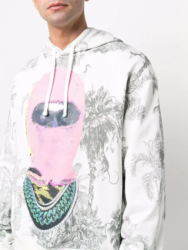 IH NOM UH NIT Graphic Palm-print Hoodie