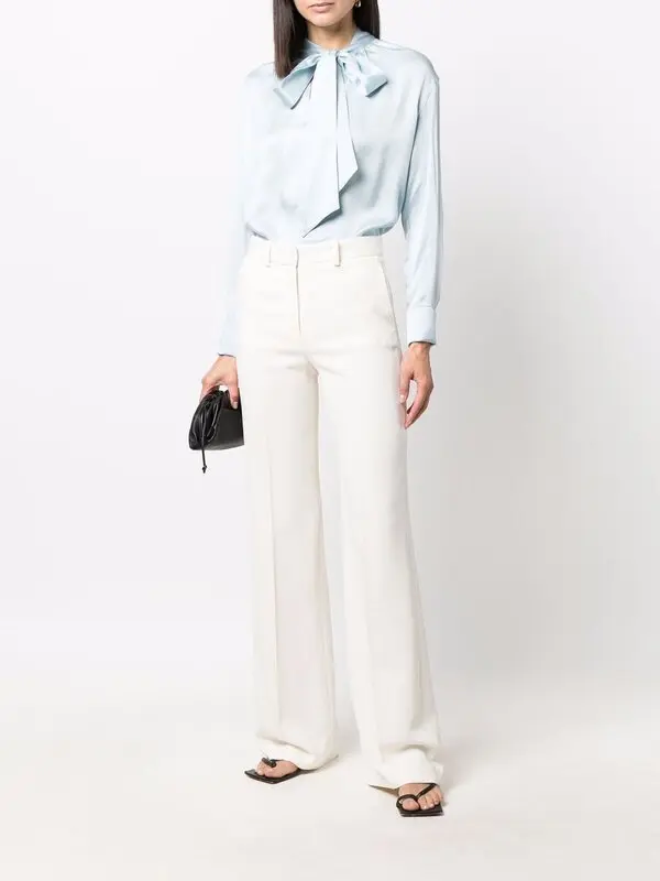 LANVIN Ribbon-fastened Silk Blouse