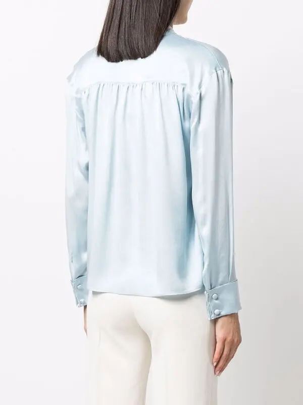 LANVIN Ribbon-fastened Silk Blouse