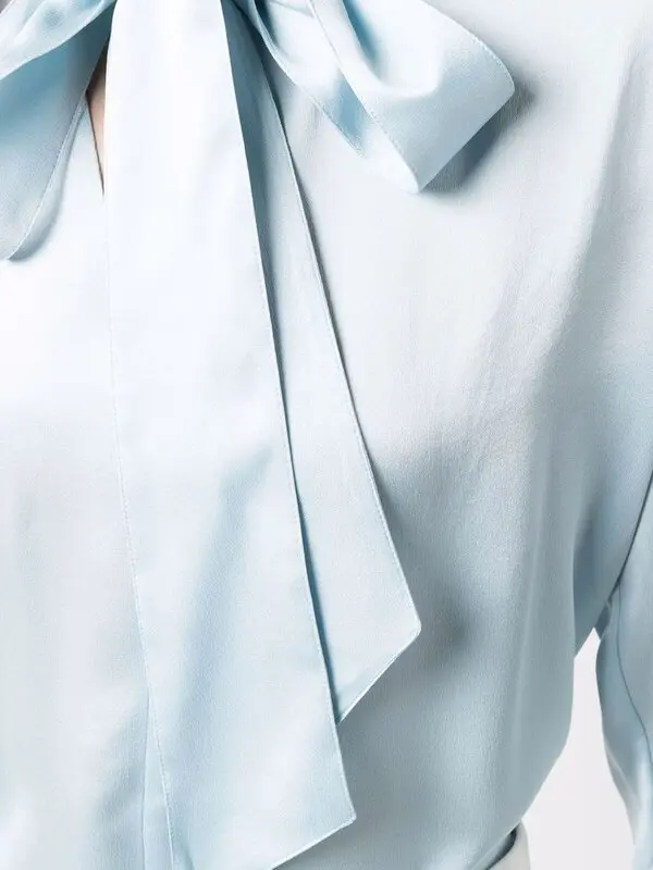 LANVIN Ribbon-fastened Silk Blouse