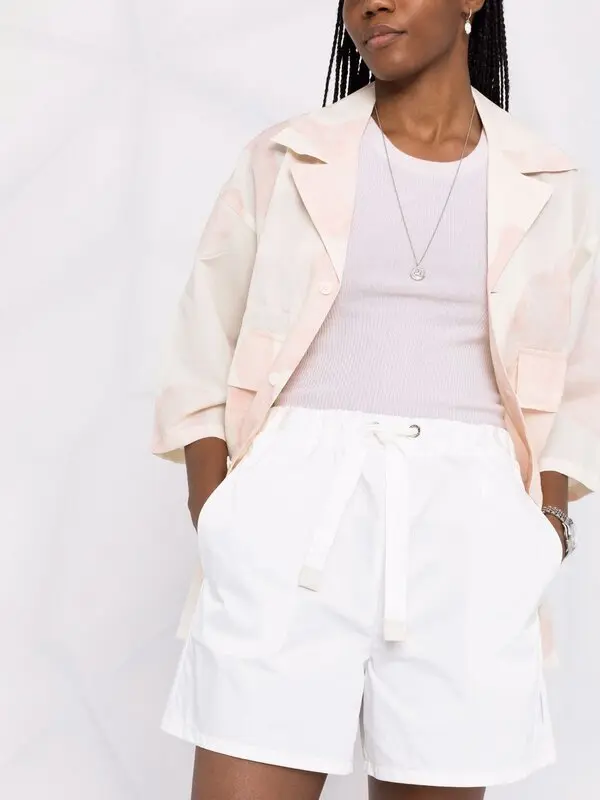 Moncler High-waisted Shorts - White