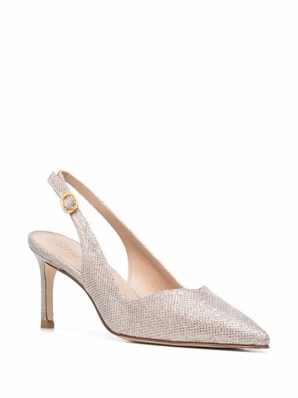 STUART WEITZMAN Edith Glitter Pointed-toe Pumps