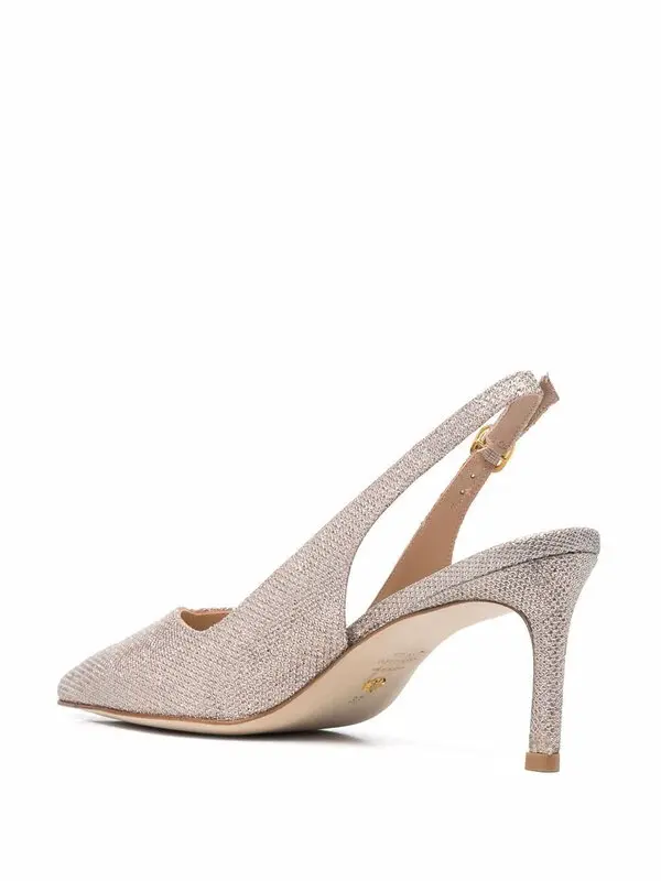 STUART WEITZMAN Edith Glitter Pointed-toe Pumps
