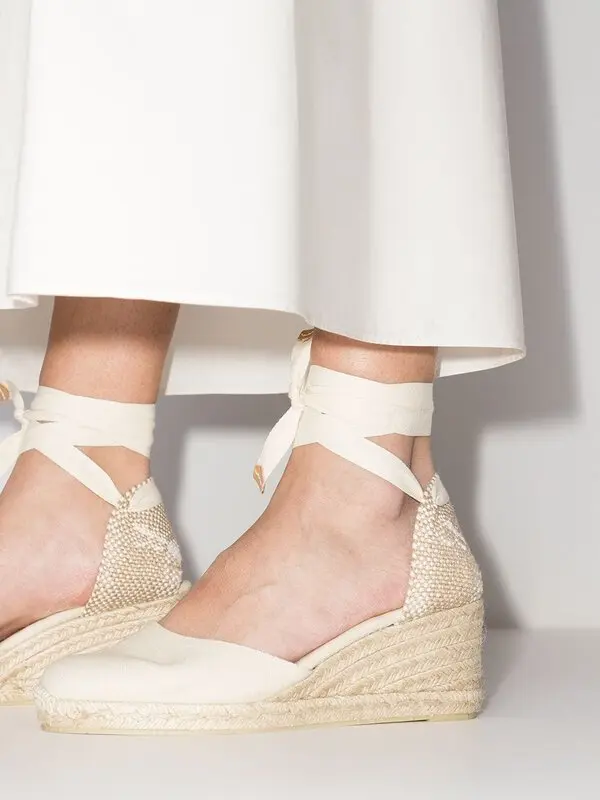 CastaÑer 70mm Carina Espadrilles - White