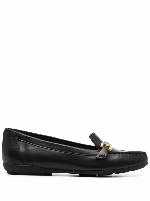 Geox Leather Loafers - Black