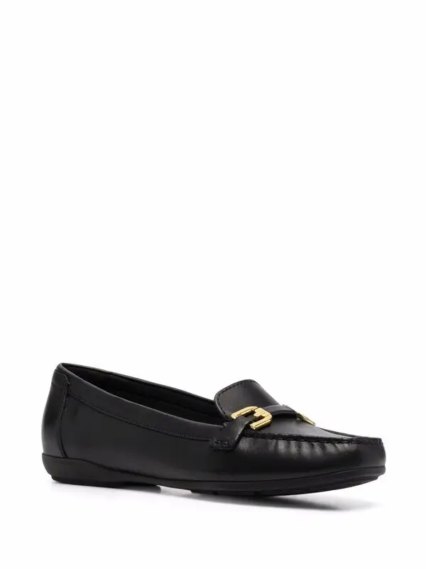 Geox Leather Loafers - Black