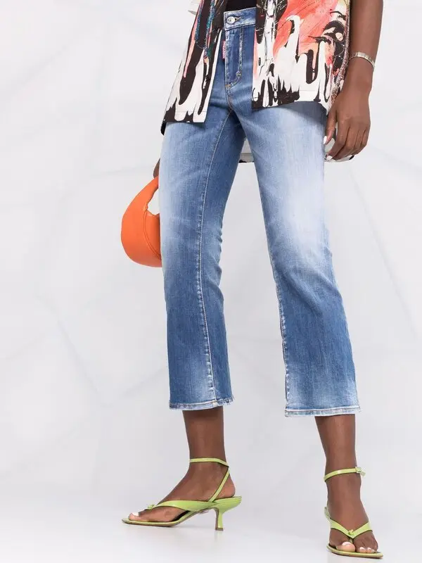 Dsquared2 Cropped Bootcut Jeans